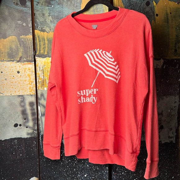 aerie | Tops | Aerie Super Shady Umbrella Graphic Oversized Sweatshirt ...